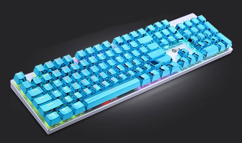 OEM Electroplated Metallic Blue Keycaps | Flashquark